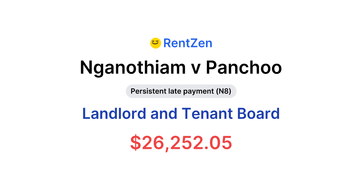 Landlord Wins Persistent Late Payment Case: Nganothiam v Panchoo 2024