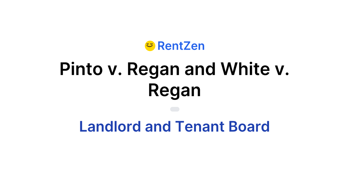 Pinto v. Regan and White v. Regan - Divisional Court Order