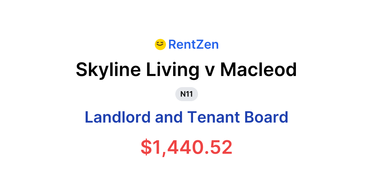 Skyline Living v Macleod | Landlord Tenant Board Order