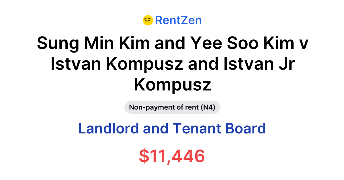 Sung Min Kim and Yee Soo Kim v Istvan Kompusz and Istvan Jr Kompusz ...